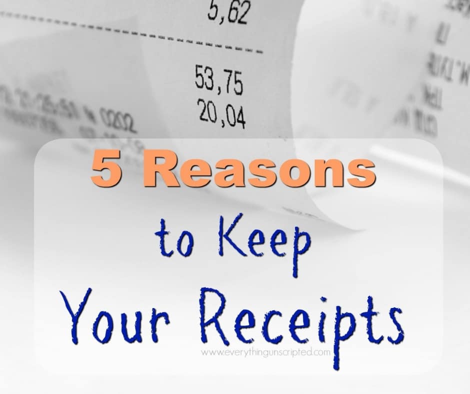 5 Reasons To Keep Your Receipts